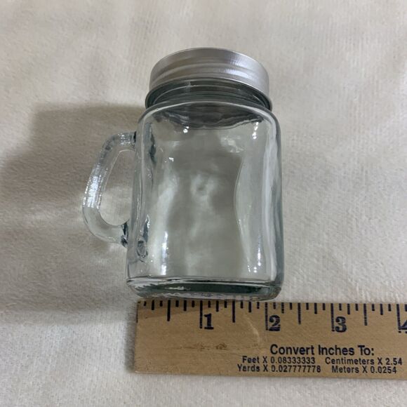 Unbranded | Kitchen | 3 Mini Glass Mason Jars Slanted Cookie Jar Candy ...